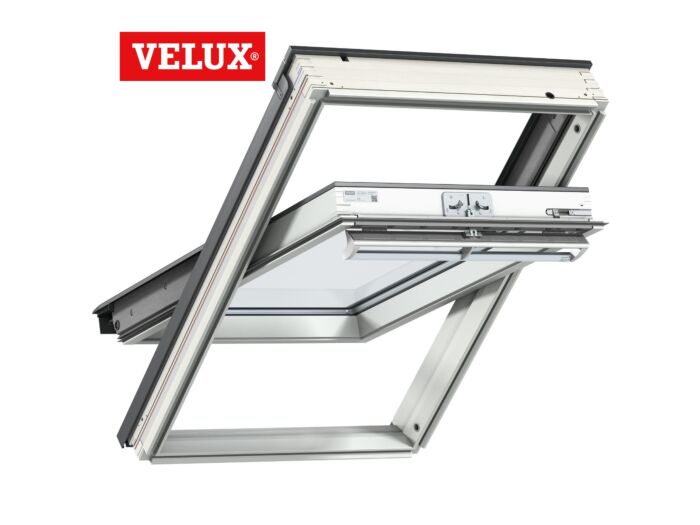 Velux Tuimelvenster 780 x 980 wit gelakt Veiligheidsglas